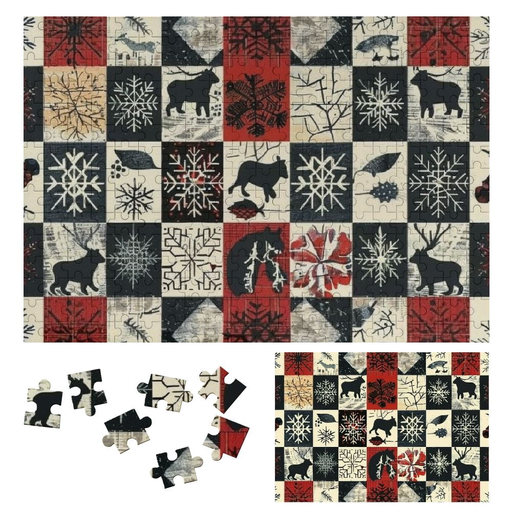 WYYP Bear Snowflakes Quilt Challenging Difficult Wood Puzzles for ...