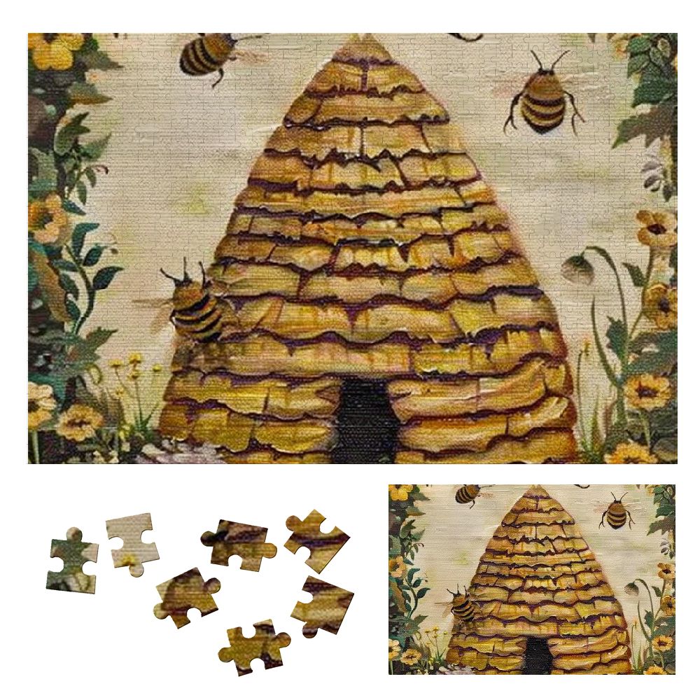 WYYP Beehive Bees Bee Kind Wooden Jigsaw Puzzle for Adults and Kids ...