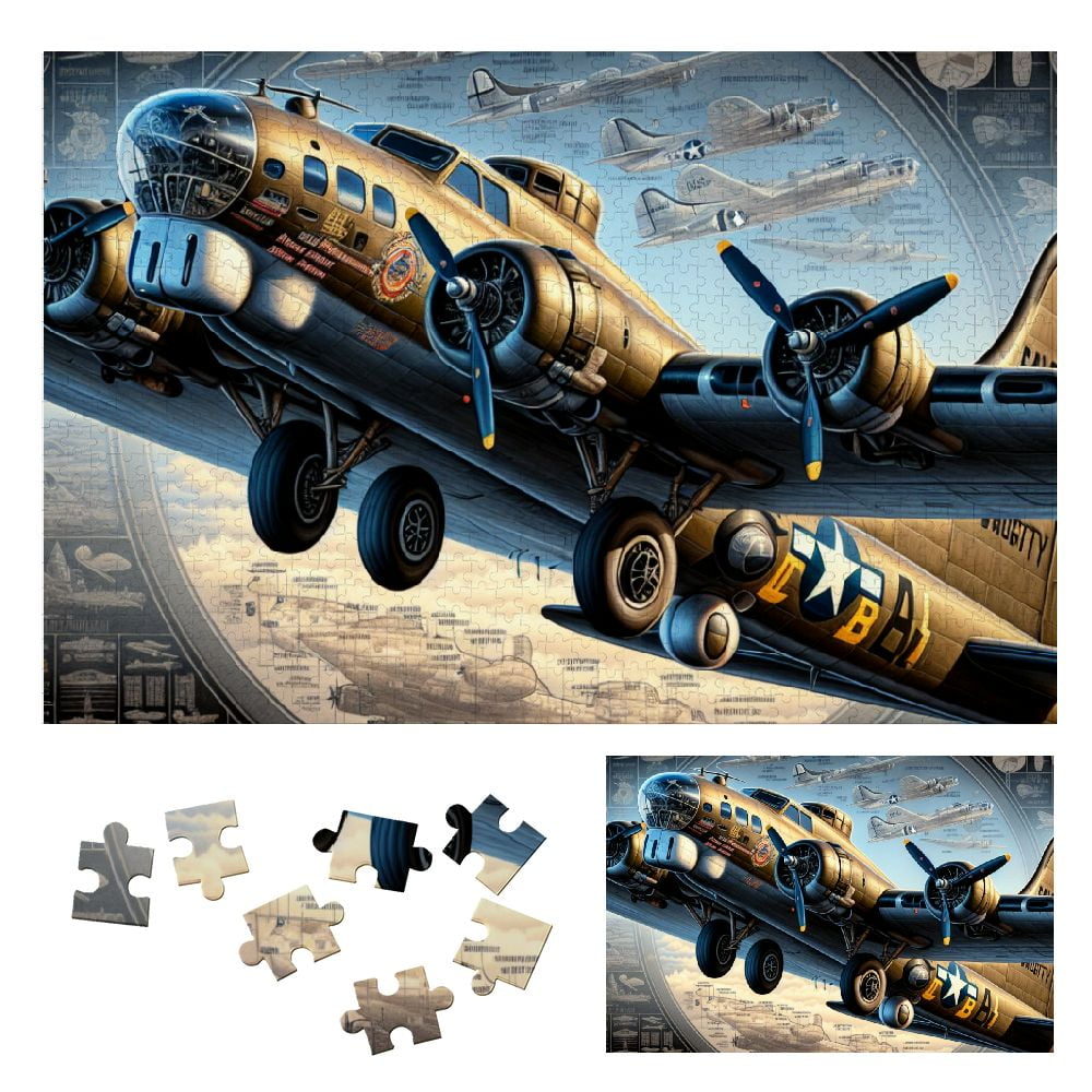 WYYP Boeing B-17 Flying Fortress Wooden Jigsaw Puzzle Gift for Family ...