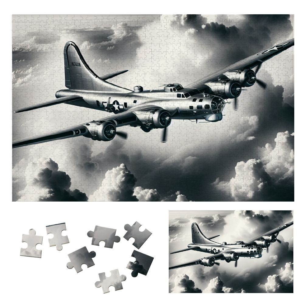WYYP Boeing B-17 Flying Fortress Wooden Puzzle for Adults and Kids 1000 ...