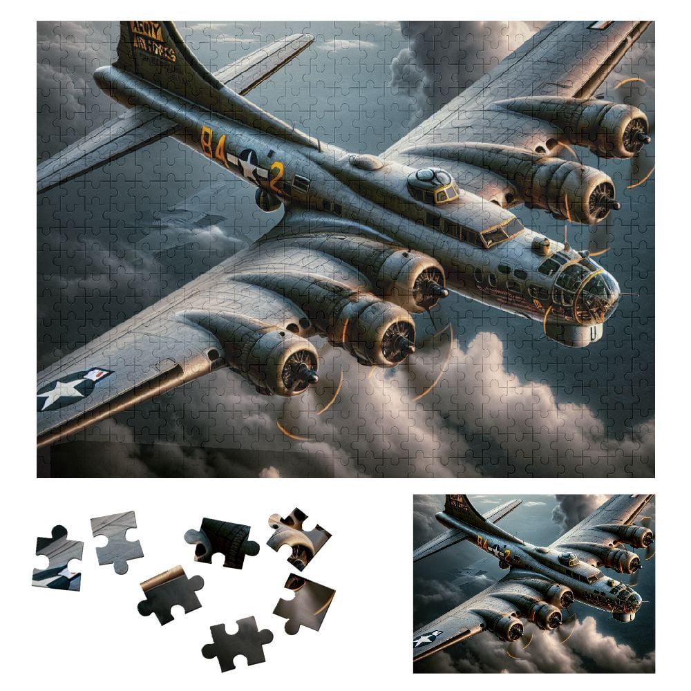 WYYP Boeing B-17 Flying Fortress Wooden Puzzle for Adults and Kids 500 ...