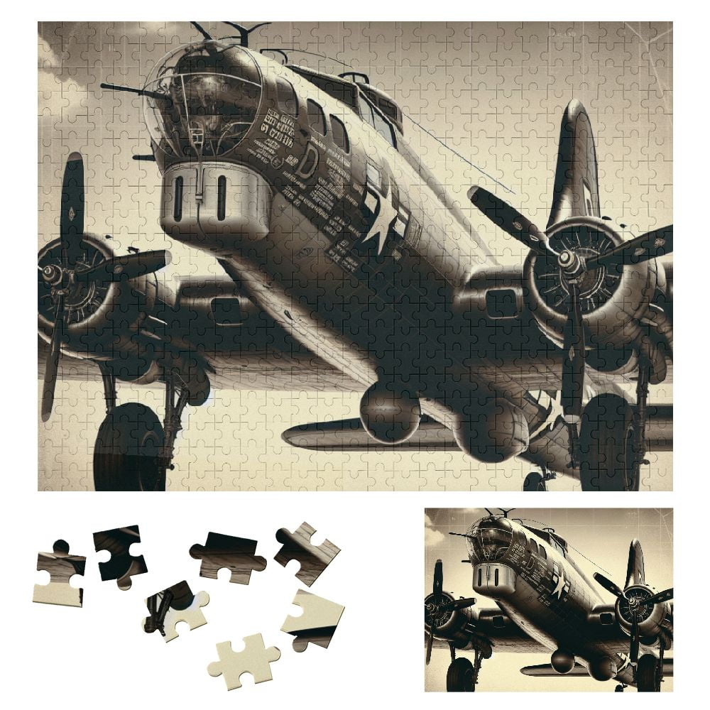 WYYP Boeing B-17 Flying Fortress Wooden Puzzle for Adults and Kids 500 ...