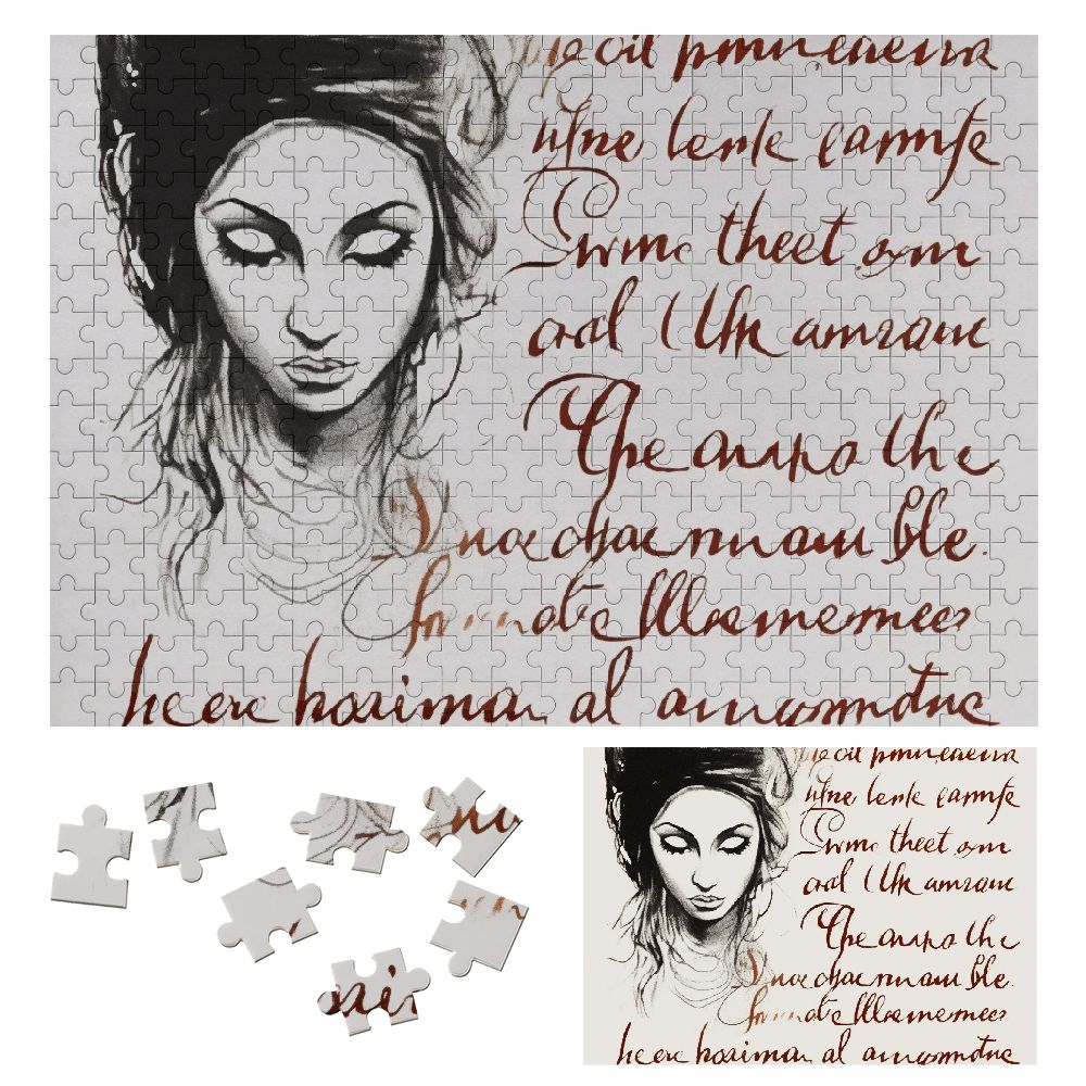 WYYP Calligraphy Wooden Jigsaw Puzzle for Adults and Kids - Gift for ...