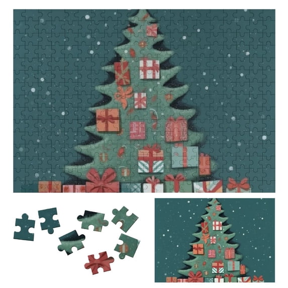 WYYP Christmas Tree Wooden Jigsaw Puzzle Challenging Difficult Wood ...