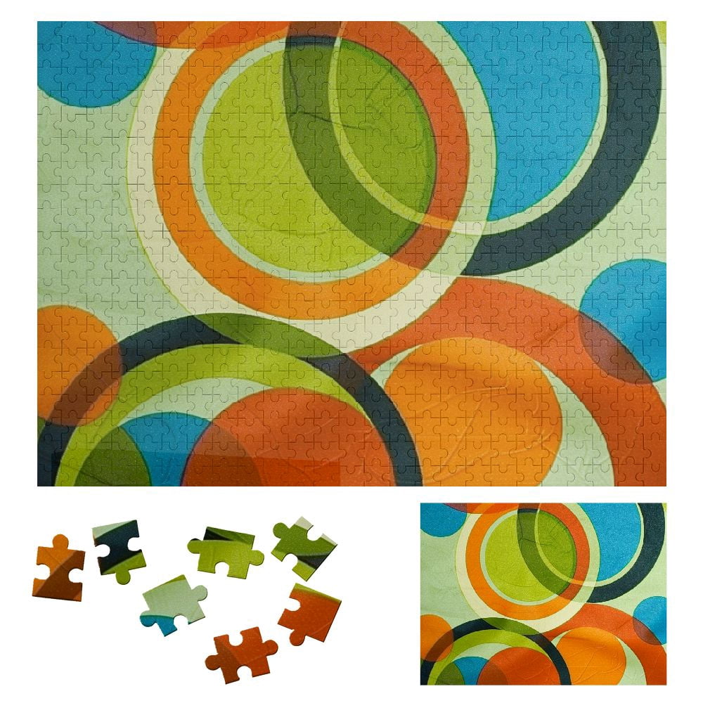 WYYP Circles Color Scheme Abstract Wooden Puzzle Game Toy Gift for ...