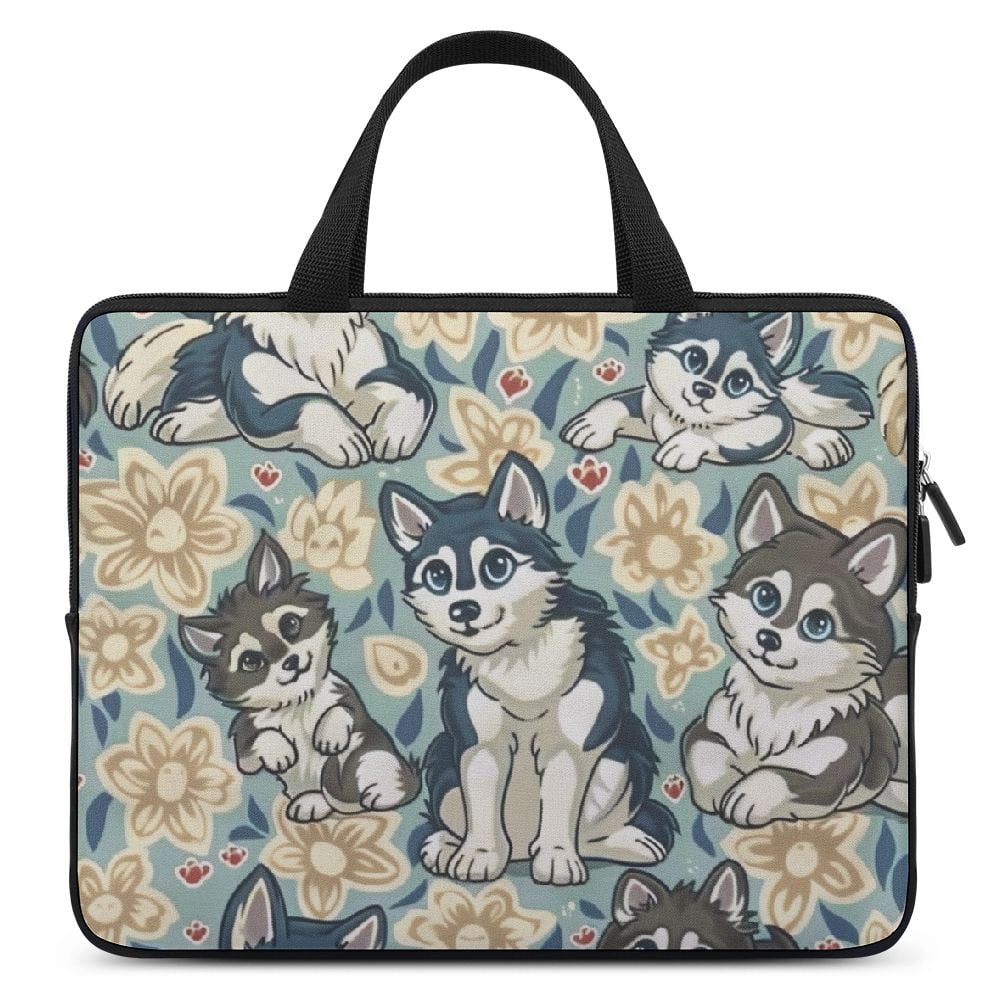WYYP Cute Cat Diving Fabric Laptop Handle Bag Computer Protect Case ...