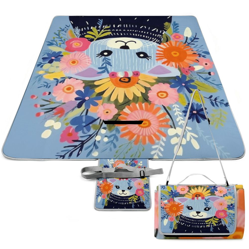WYYP Cute Cat Square Outdoor Picnic Mat Foldable for Camping, Park ...