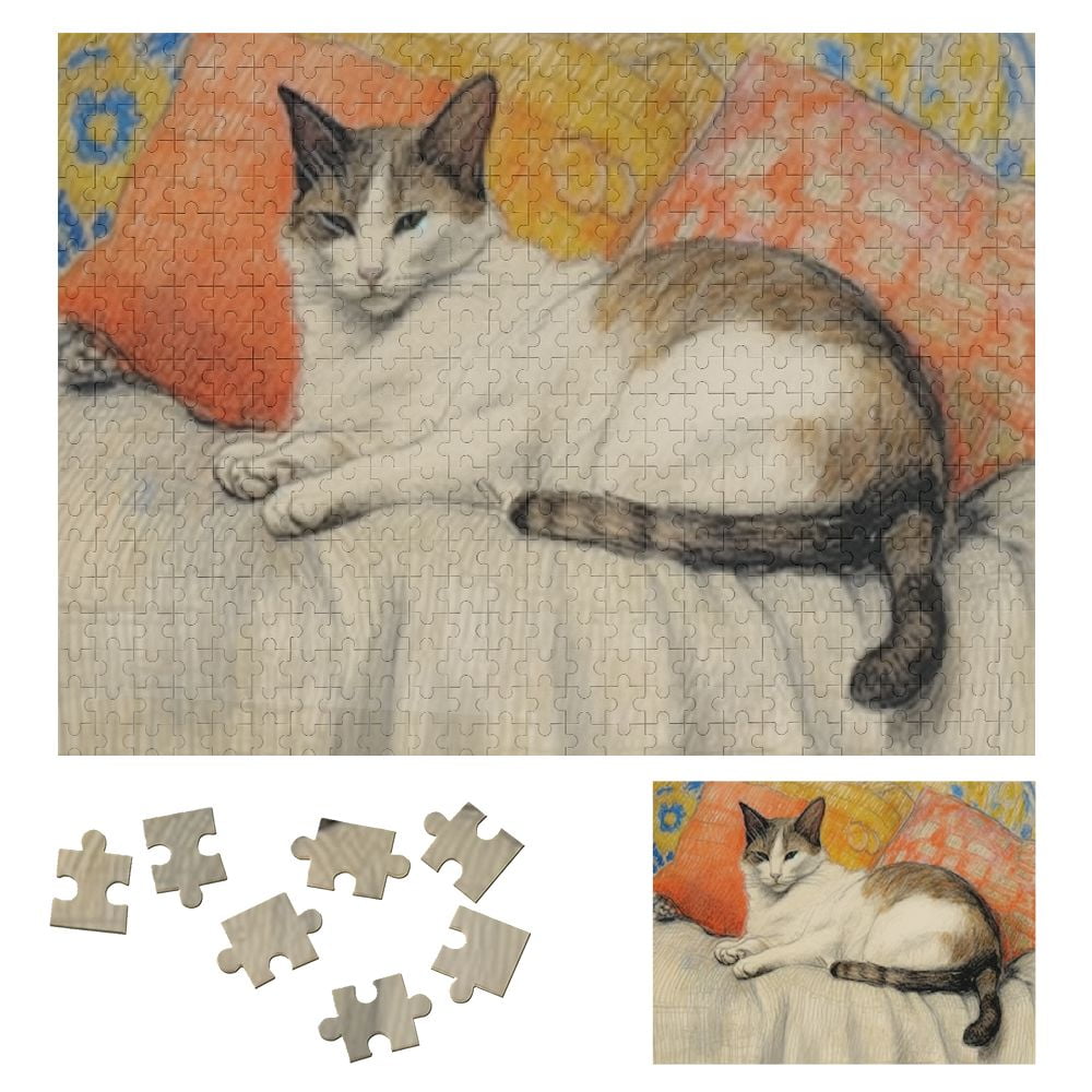 WYYP Cute Cat Wooden Jigsaw Puzzle Challenging Difficult Wood Puzzles ...