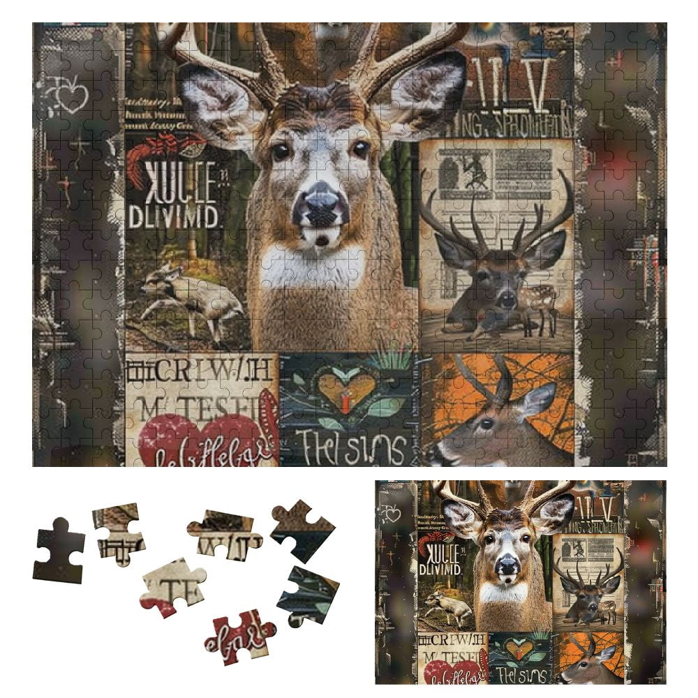 WYYP Deer Heart Words Wooden Jigsaw Puzzle for Adults and Kids 300 PCS ...