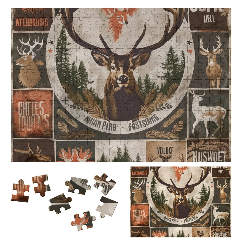 WYYP Deer Logo Wooden Puzzle Challenging Difficult Wood Puzzles for ...
