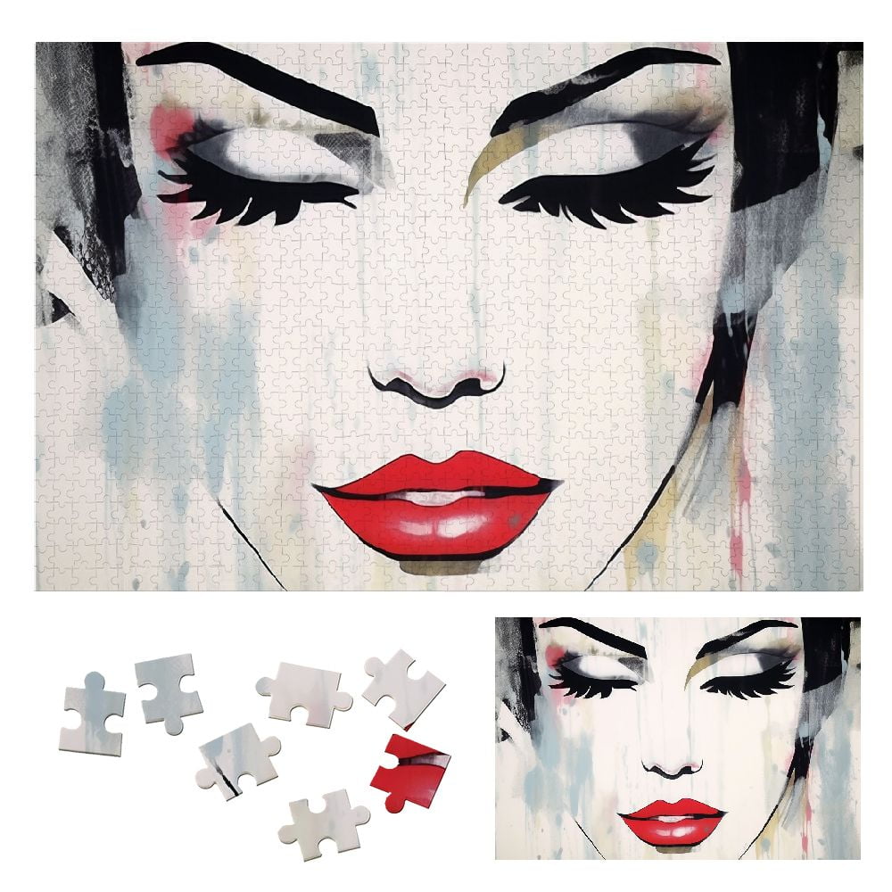 WYYP Detailed Facial Features Wooden Jigsaw Puzzle for Adults and Kids ...