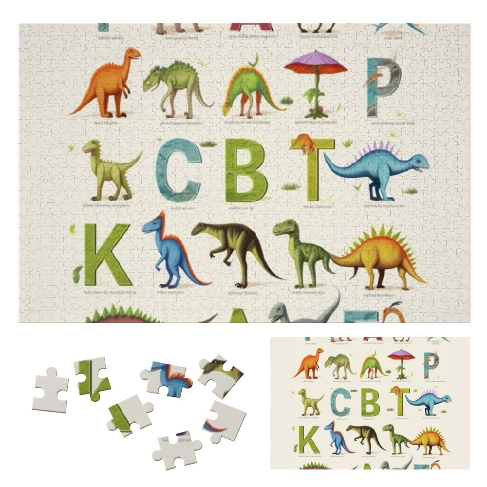 WYYP Dinosaur Alphabet Letters Wood Puzzle Challenging Difficult ...