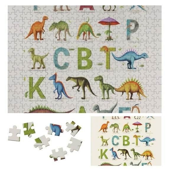 WYYP Dinosaur Alphabet Letters Wood Puzzle Challenging Difficult ...