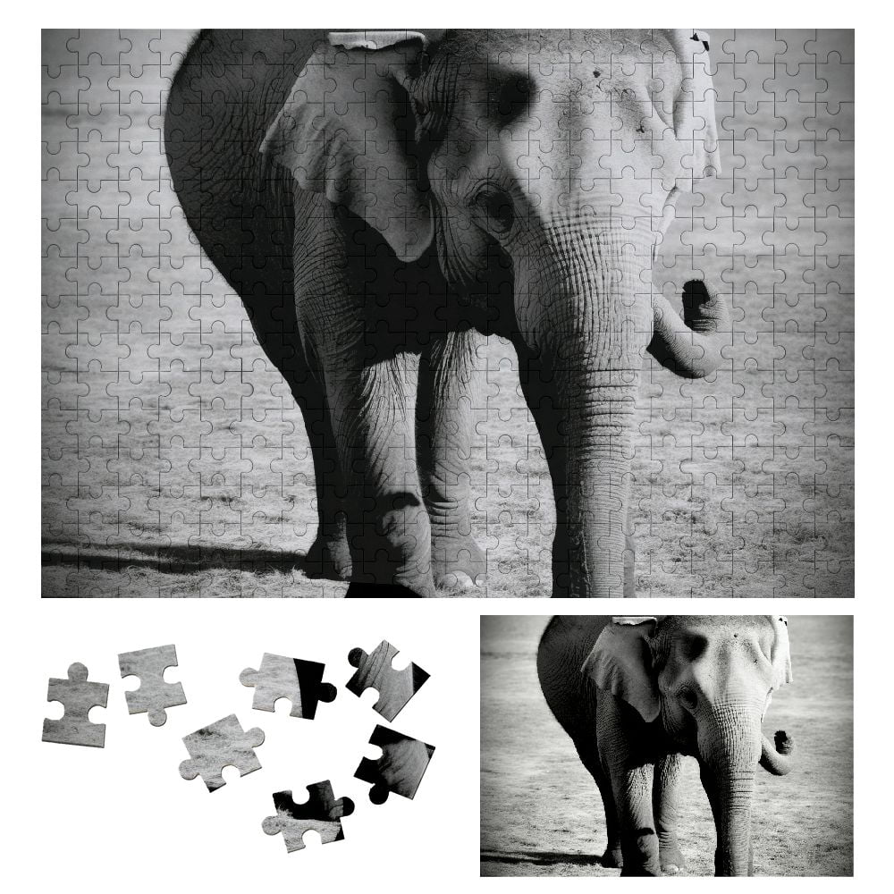 WYYP Elephant Baby Elephant Field Wooden Puzzle for Adults and Kids 300 ...