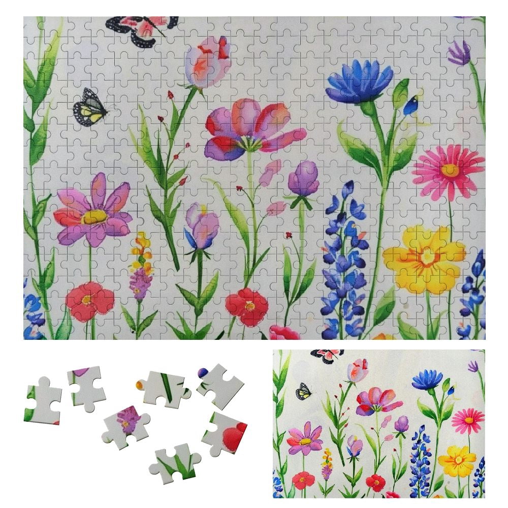WYYP Flowers Butterflies Wooden Jigsaw Puzzle Challenging Difficult ...