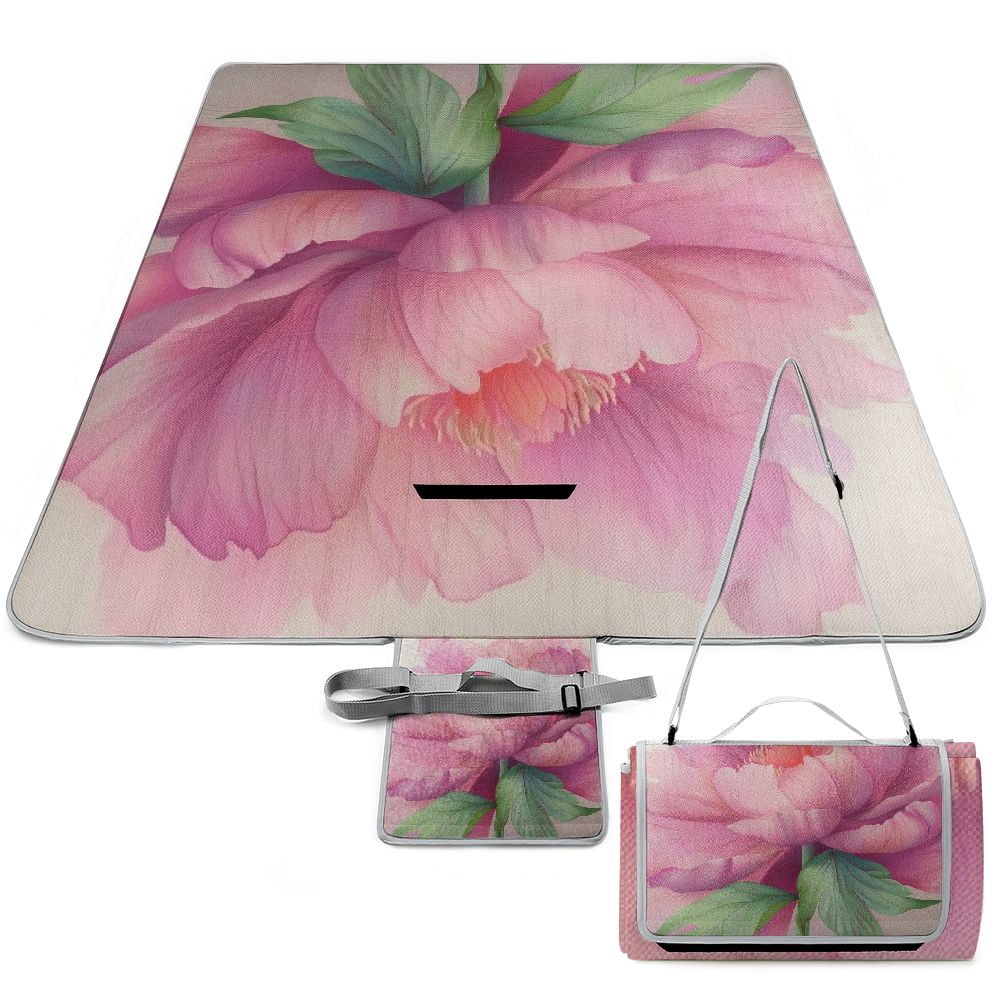 WYYP Flowers Square Outdoor Picnic Blanket for Camping, Park, Beach ...