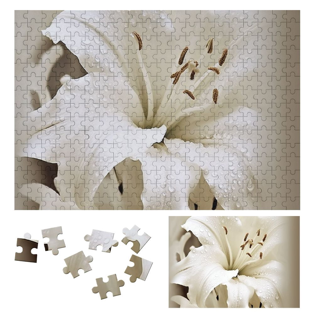 WYYP Flowers Water Drops Wooden Jigsaw Puzzle Challenging Difficult ...