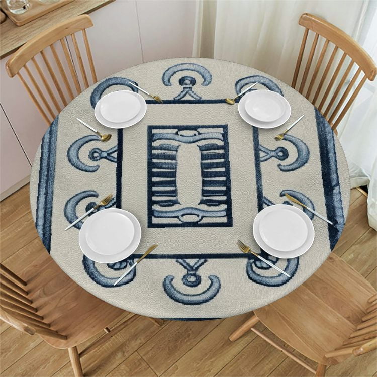 WYYP Greek Design Art Deco Round Tablecloth for Picnic Dining Kitchen ...