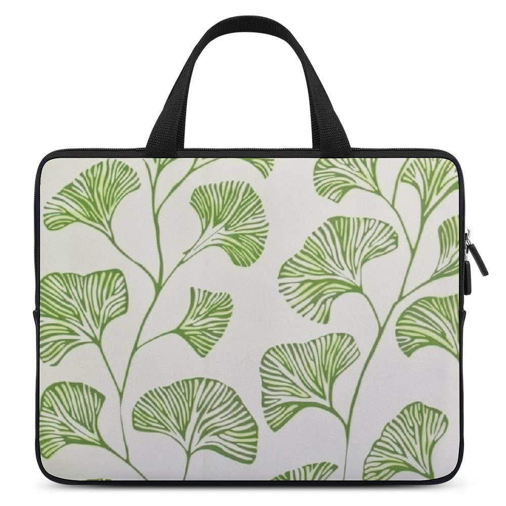 WYYP Green Leaf Pattern Neoprene Laptop Bag Diving Fabric Tablet Cover ...