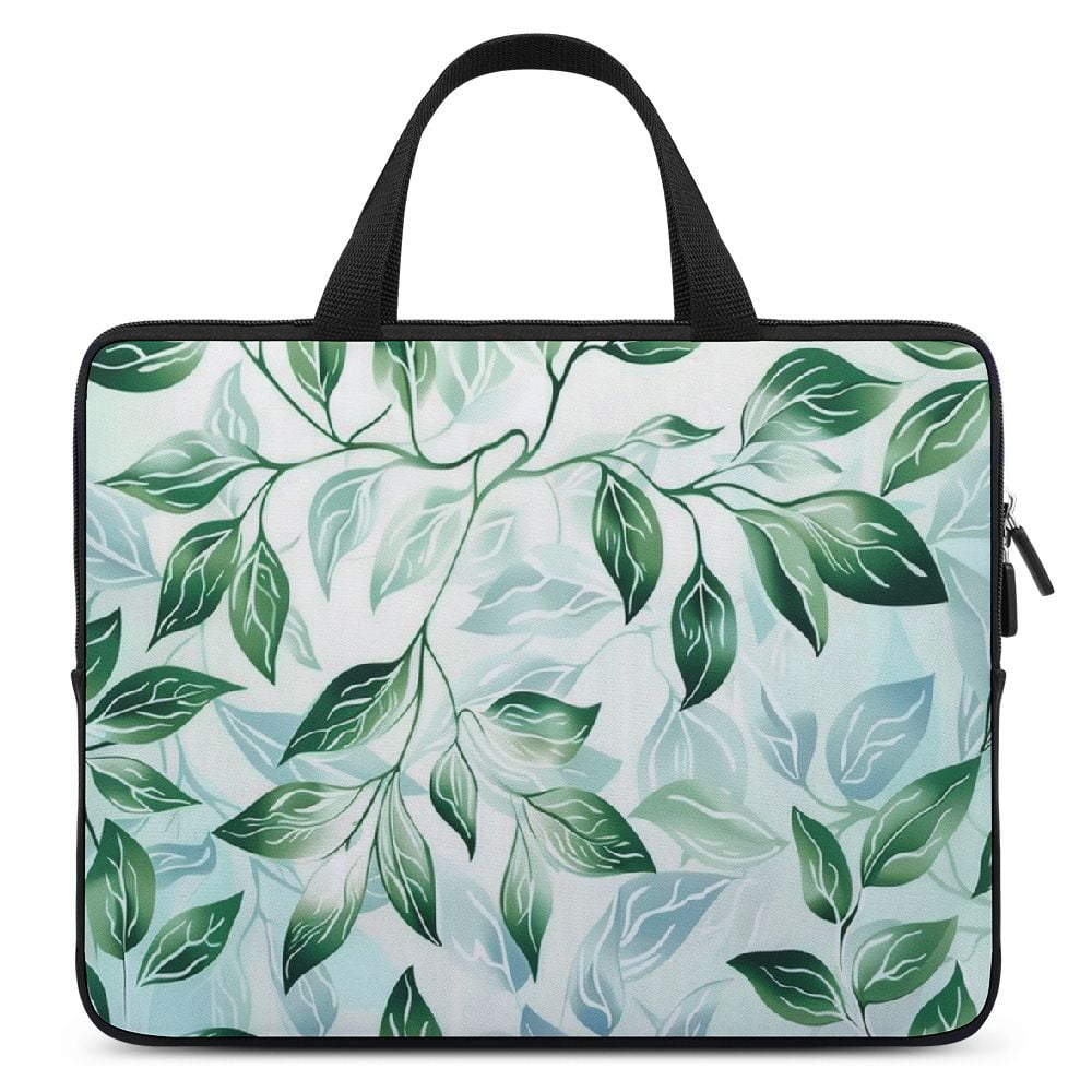 WYYP Leafy Pattern Diving Fabric Laptop Bag with Scratch-Resistant ...