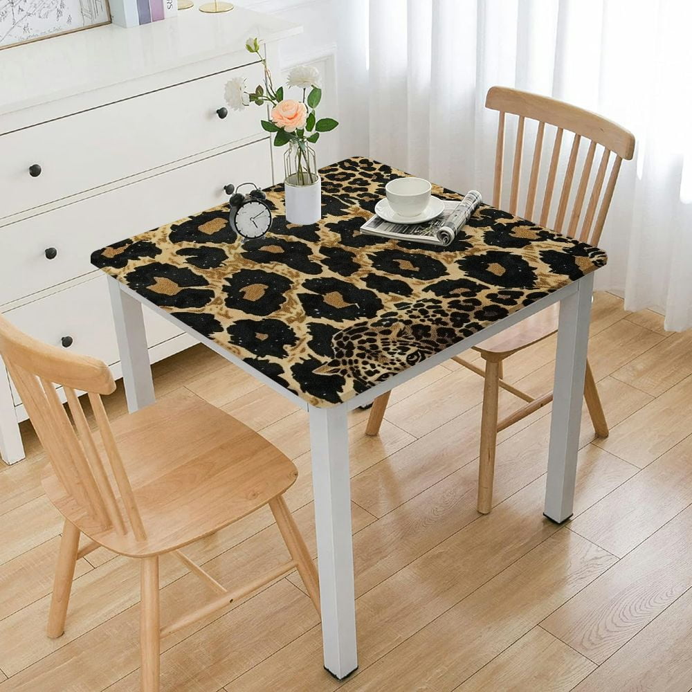 WYYP Leopard Print Square Tablecloth for Picnic Dining Kitchen ...