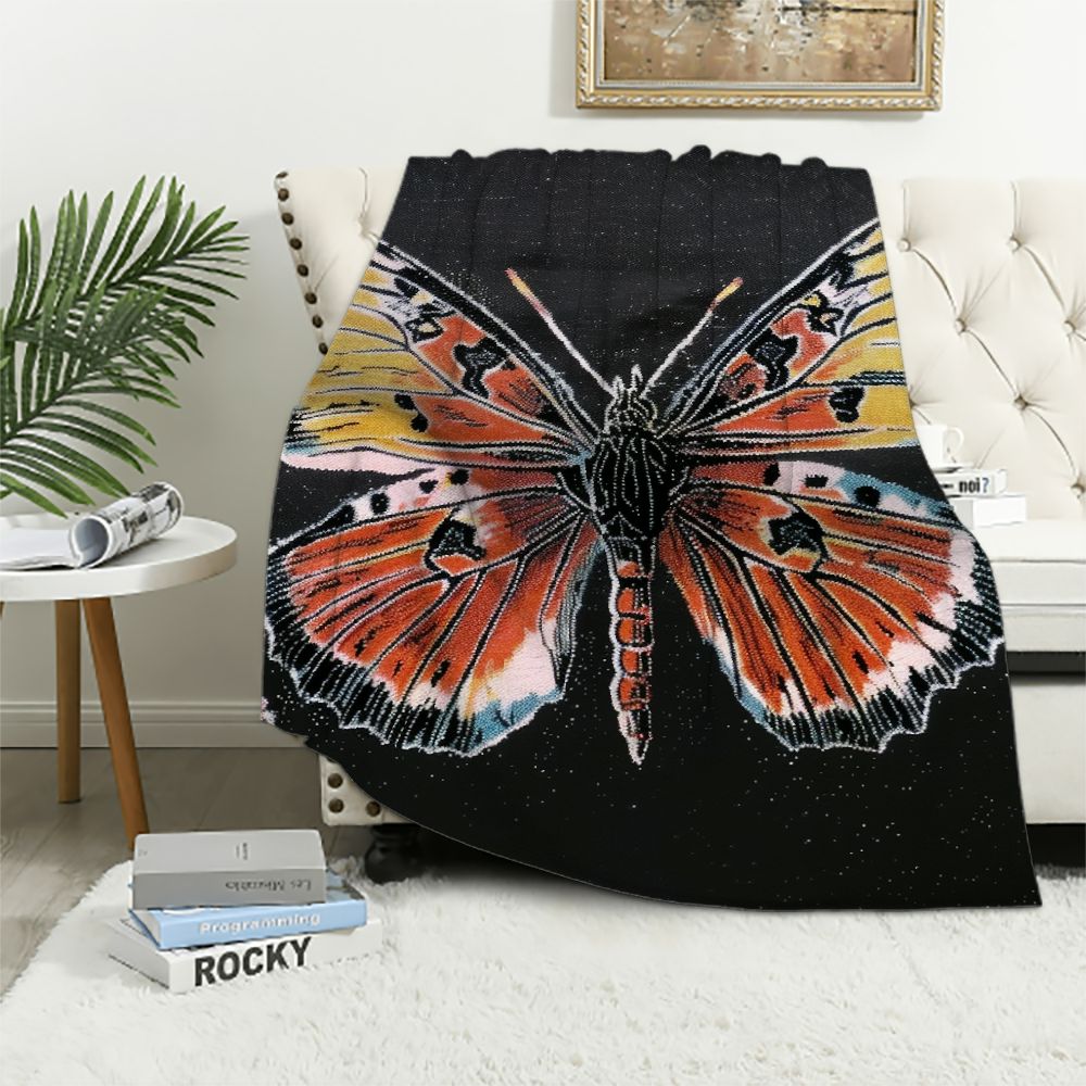 WYYP Lightweight Big Woven Butterfly Blankets Cover for Couch Chair ...