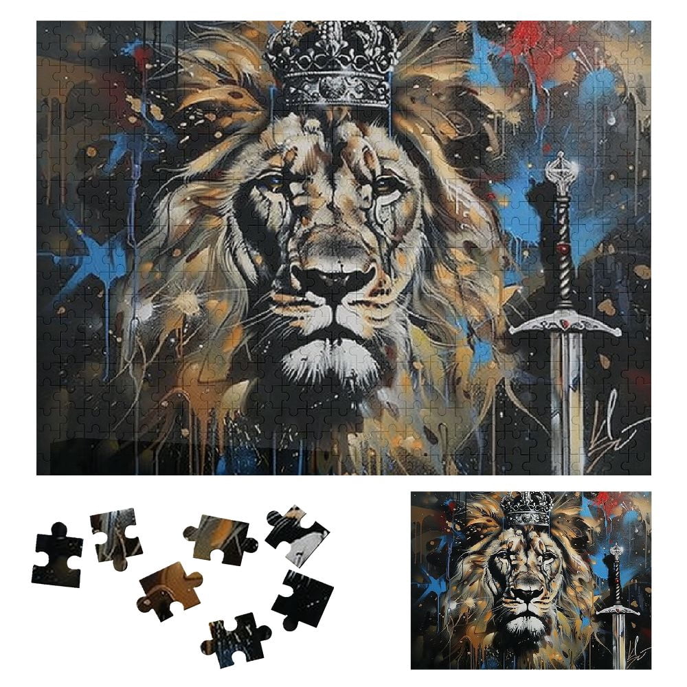 WYYP Lion Crown Sword Wooden Puzzle Challenging Difficult Wood Puzzles ...