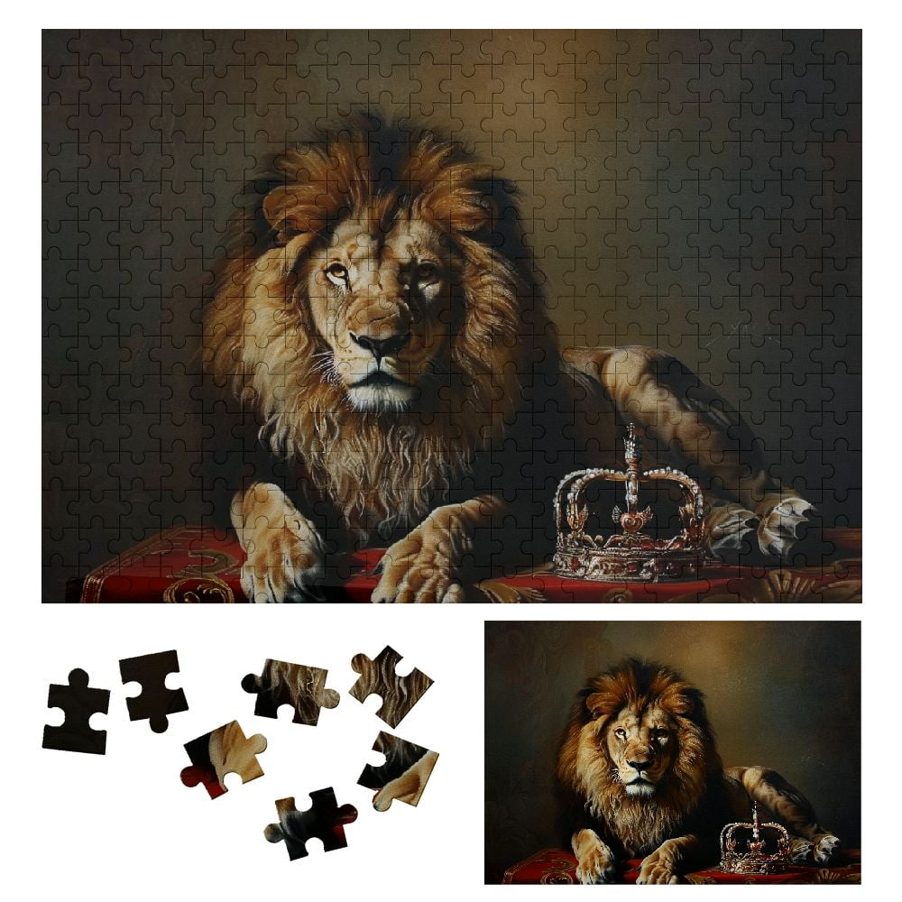 WYYP Lion Crown Table Wood Puzzle for Adults and Kids Challenging ...
