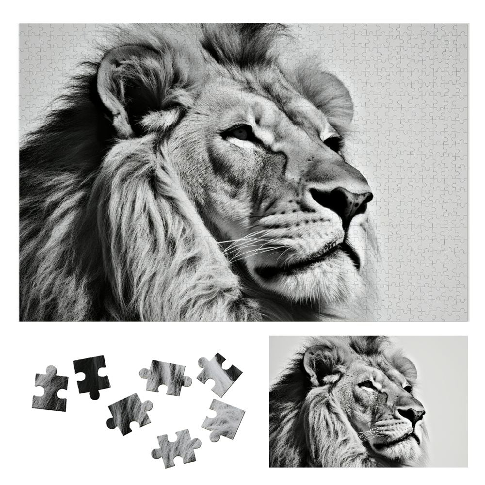 WYYP Lion Wooden Jigsaw Puzzle Challenging Difficult Wood Puzzles for ...