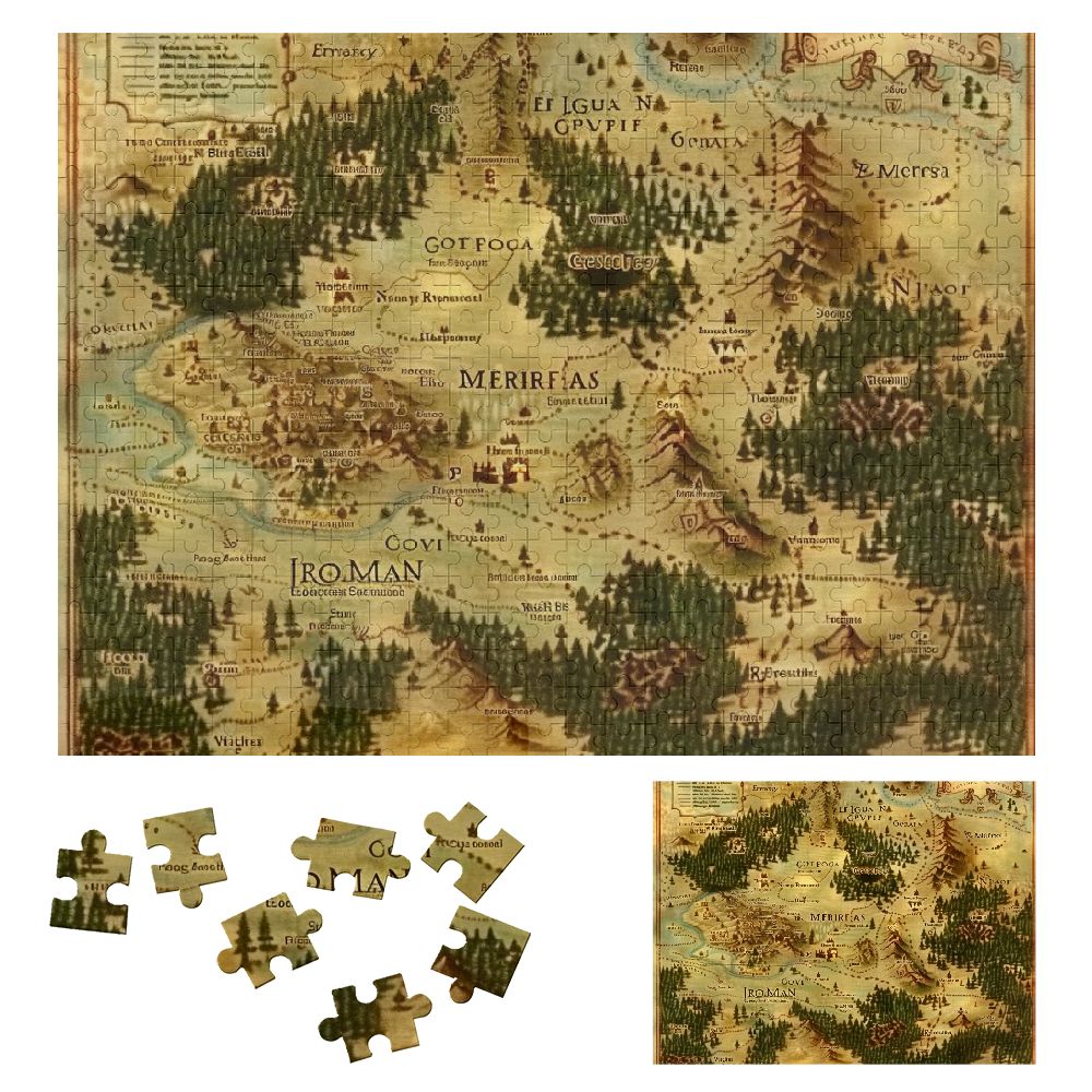 WYYP Map Trees Wooden Puzzle Game Toy Gift for Family and Friends 500 ...