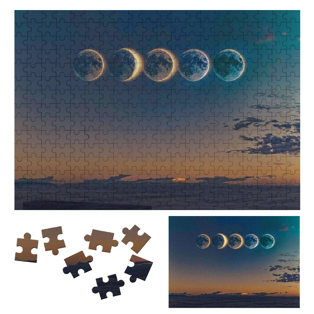 WYYP Moon Clouds Sky Wooden Puzzle Game Toy - Great Family and Friends ...