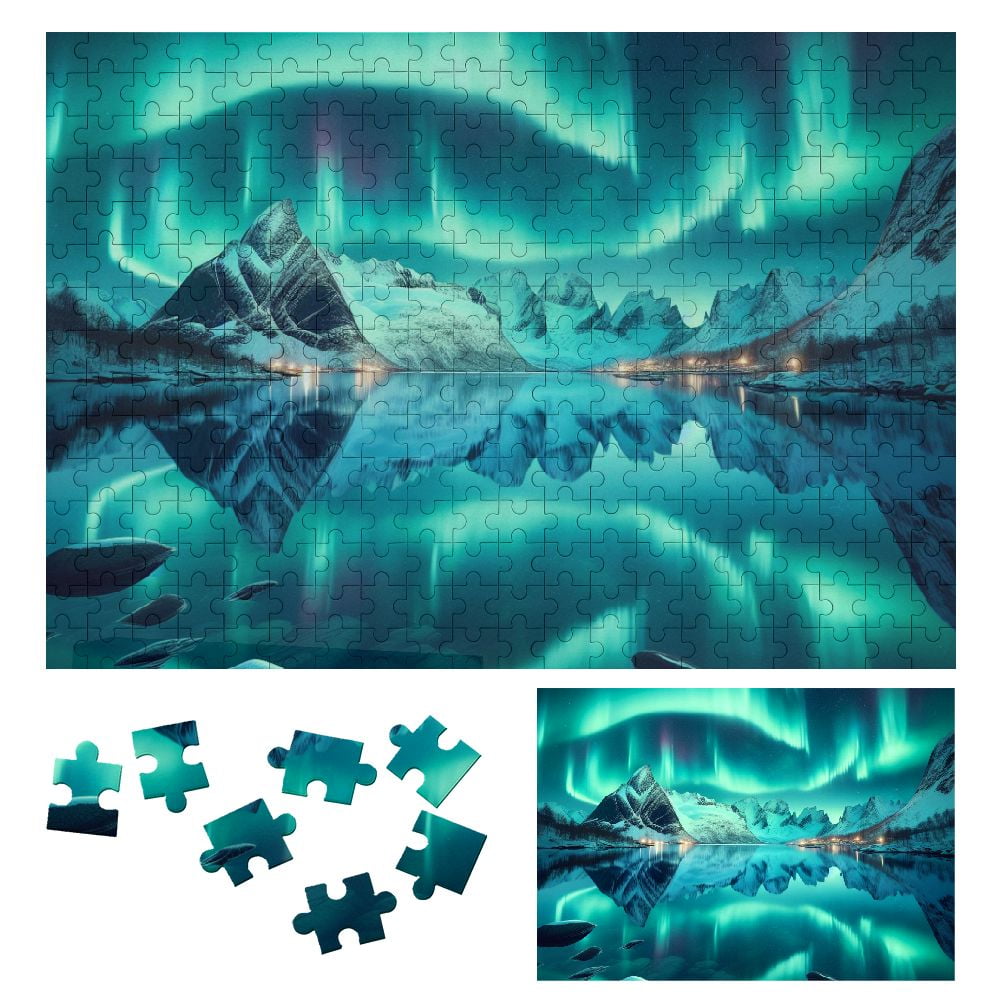 WYYP Northern Lights Aurora Borealis Snow Wooden Jigsaw Puzzle for ...