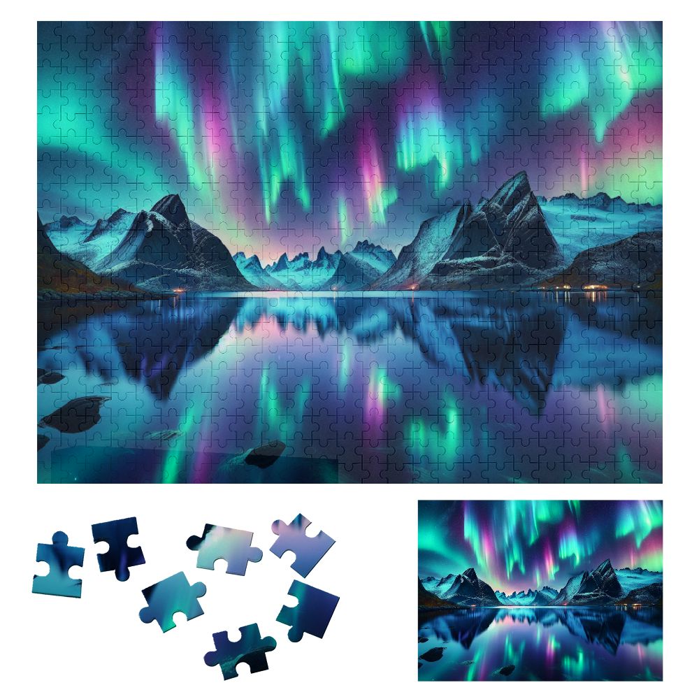 WYYP Northern Lights Aurora Borealis Wooden Jigsaw Puzzle for Adults ...