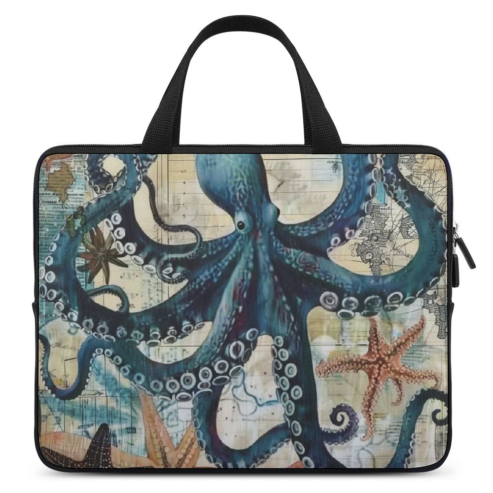 WYYP Octopus Starfish Marine Creatures Neoprene Laptop Sleeve Carrying ...