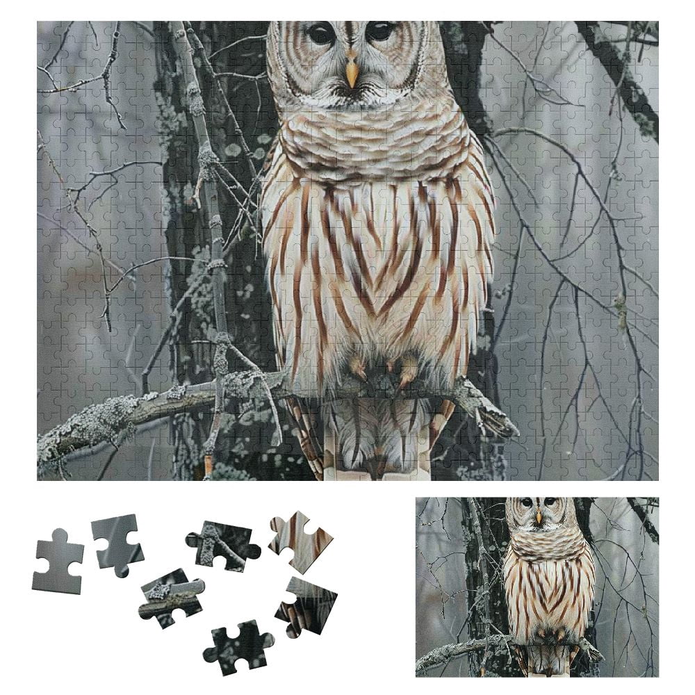 WYYP Owl Tree Branch Forest Wooden Jigsaw Puzzle Challenging Difficult ...