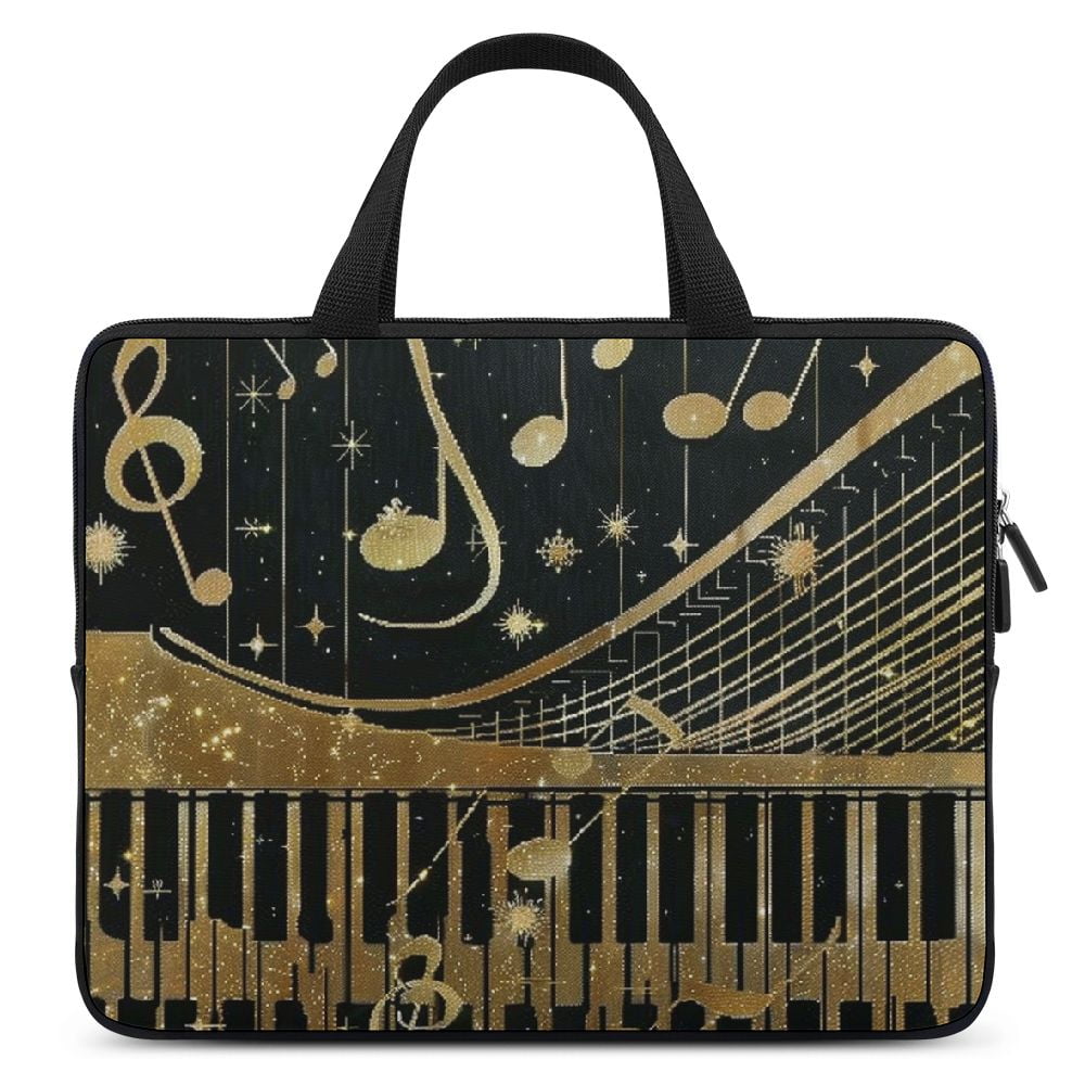 WYYP Piano Musical Notes Stars Laptop Sleeve Carrying Bag Soft Travel ...