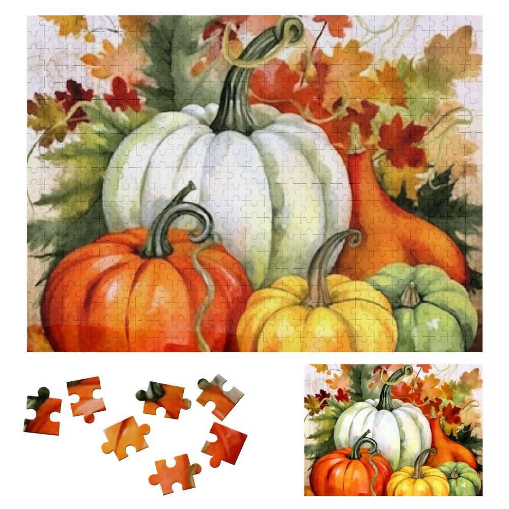 WYYP Pumpkin Gourds Harvest Wooden Puzzle for Adults 500 PCS - Walmart.com