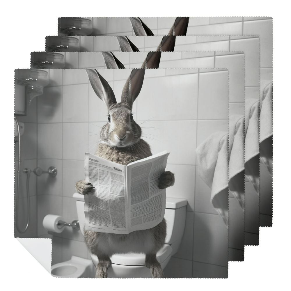 WYYP Rabbit Dinner Napkin for Dining Table Kitchen Daily Party ...