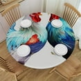 WYYP Round Edge Closing Tablecloth, Chicken Elastic Edged Tablecloth ...