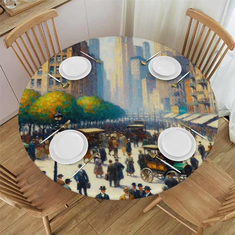 WYYP Round Tablecloth for Picnic Dining Kitchen Farmhouse 100% ...