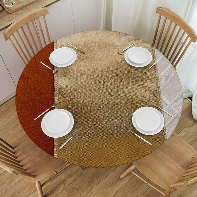 WYYP Soft Details Art Deco Round Table Cloth 100% Polyester Fiber for ...