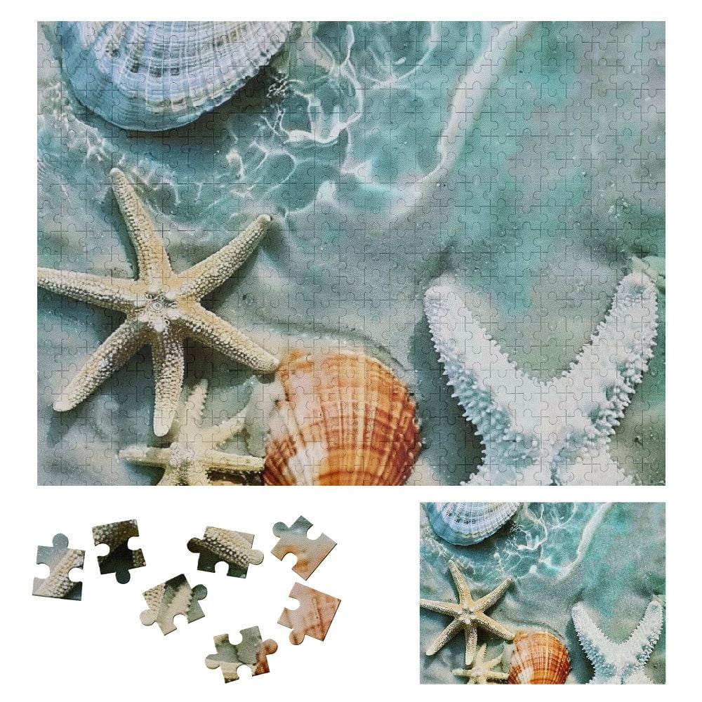 WYYP Starfish Sea Shell Beach Wooden Puzzle Challenging Difficult Wood ...