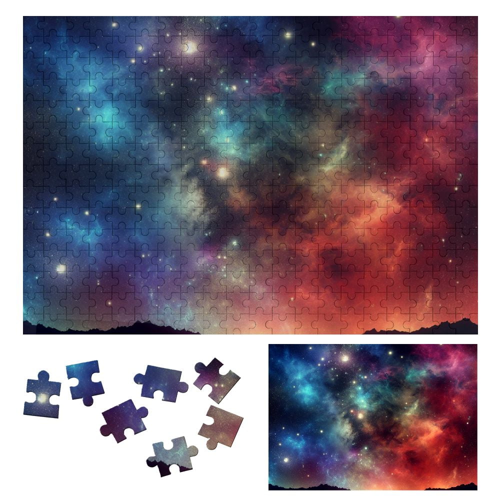WYYP Starry Night Sky Nebulae Wooden Jigsaw Puzzle - Impossible Wooden ...