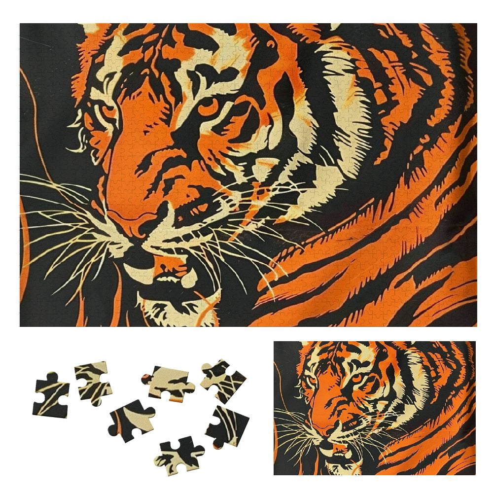WYYP Tiger Cub Wooden Puzzle Challenging Difficult Wood Puzzles for ...