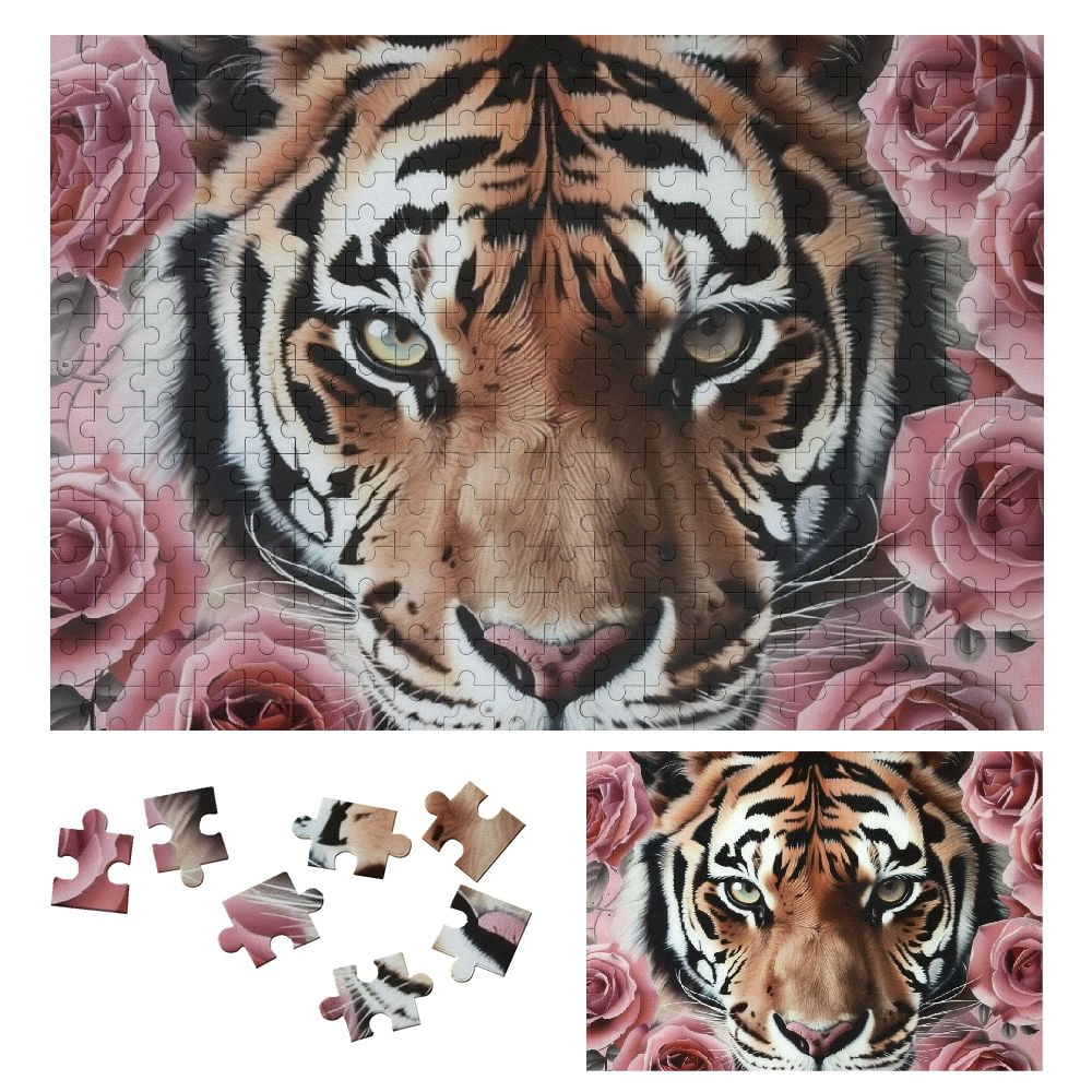 WYYP Tiger Roses Pop Surrealism Wooden Puzzle - Challenging Difficult ...