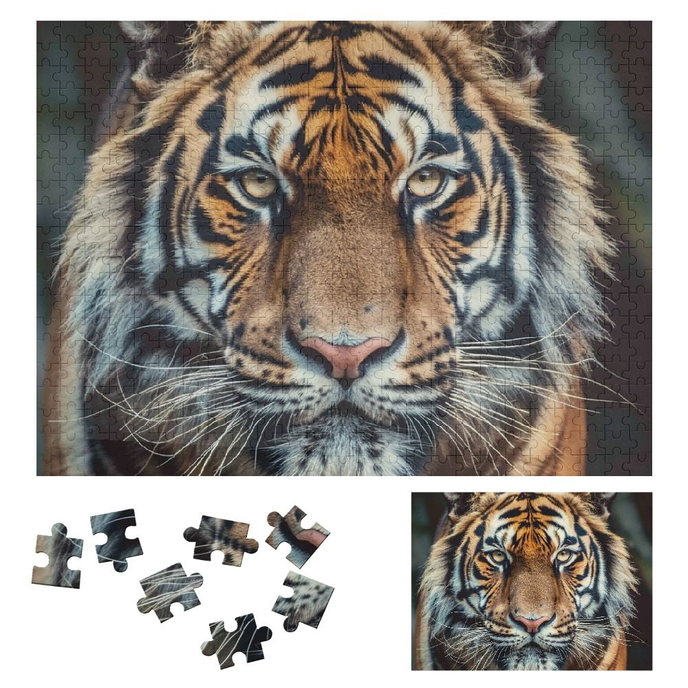 WYYP Tiger Wooden Jigsaw Puzzle Challenging Difficult Wood Puzzles for ...