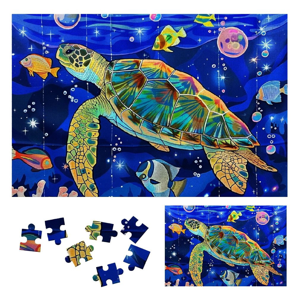 WYYP Turtle Sea Animals Stars Wooden Jigsaw Puzzle Challenging ...