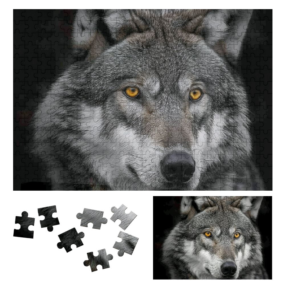WYYP Wolf Yellow Eyes Wooden Jigsaw Puzzle for Adults and Kids 300 PCS ...