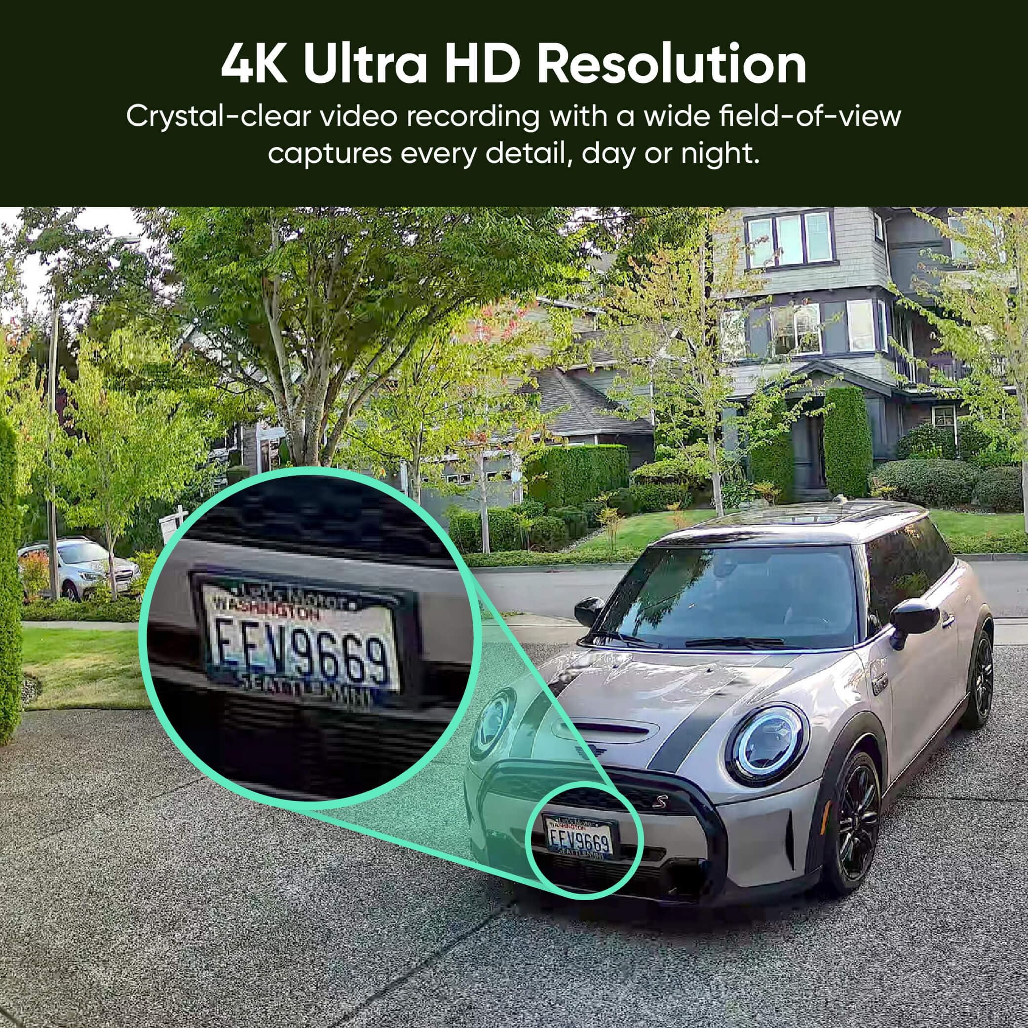 WYZE Cam Pan v4, 4K Smart Security Camera, AI Motion Tracking, Color ...