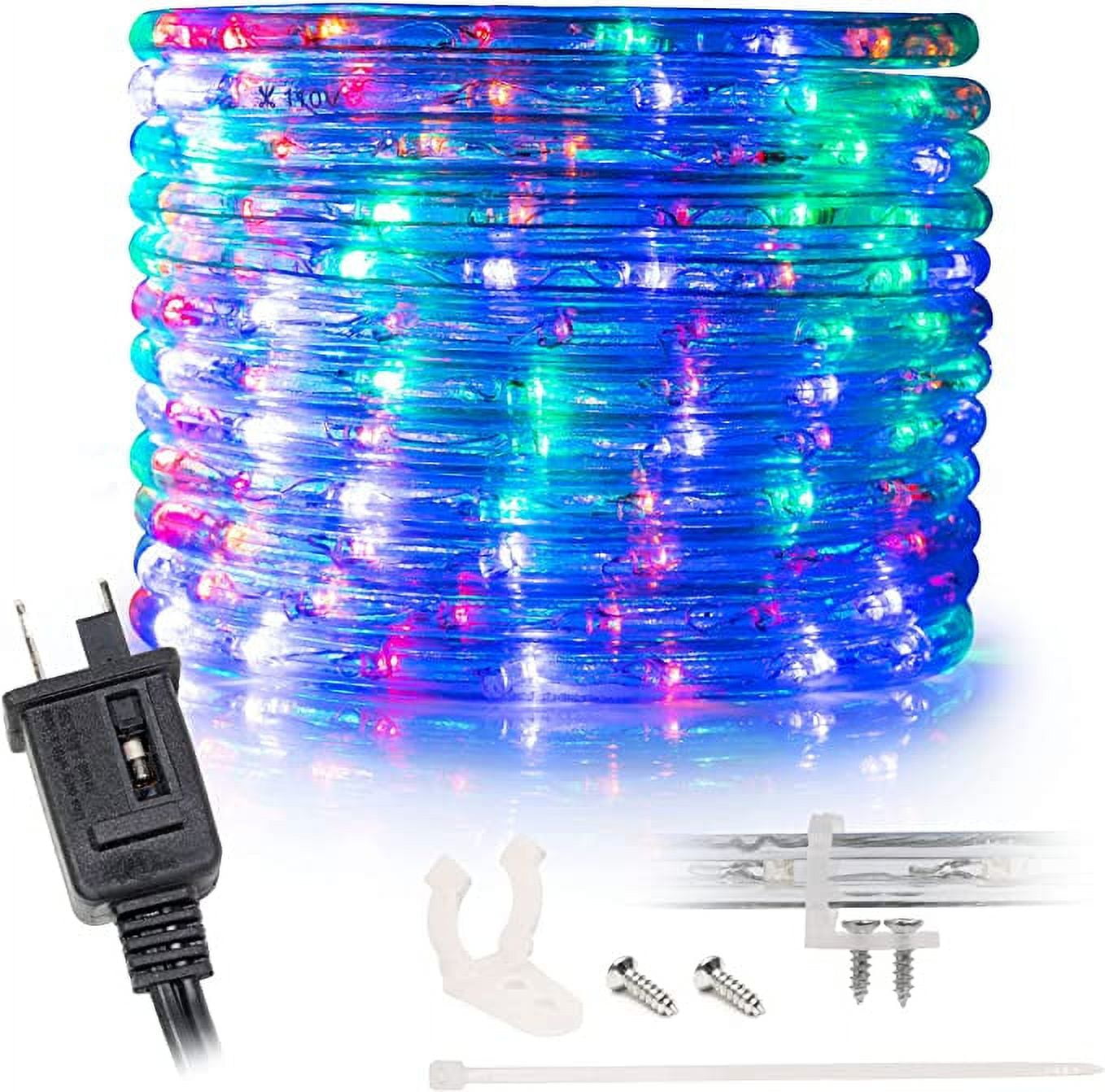 WYZworks 108LEDs, 10ft LED Rope Light, Connectable Waterproof Permanent ...